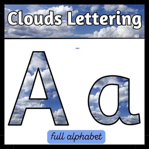 Clouds display Lettering | PrimaryResourceRack