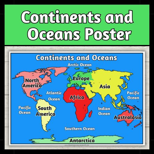 Continents and Oceans Poster | PrimaryResourceRack