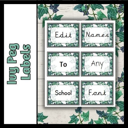 Ivy Peg Labels | PrimaryResourceRack