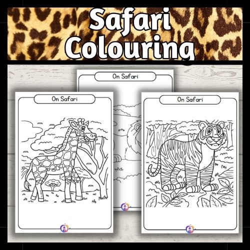 'On Safari' Colouring Pack | PrimaryResourceRack