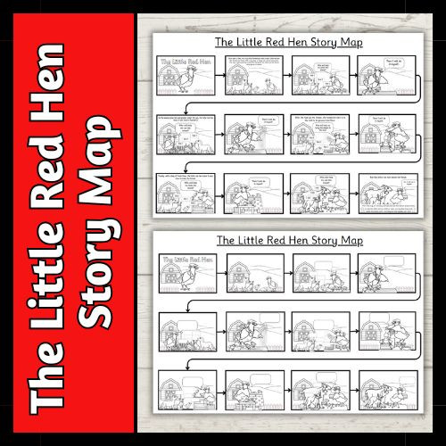 The Little Red Hen Story Map | PrimaryResourceRack