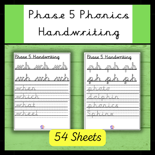 Phase 5 Phonics cursive handwriting sheets | PrimaryResourceRack