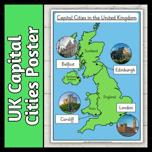Capital Cities of the United Kingdom Classroom Poster | PrimaryResourceRack