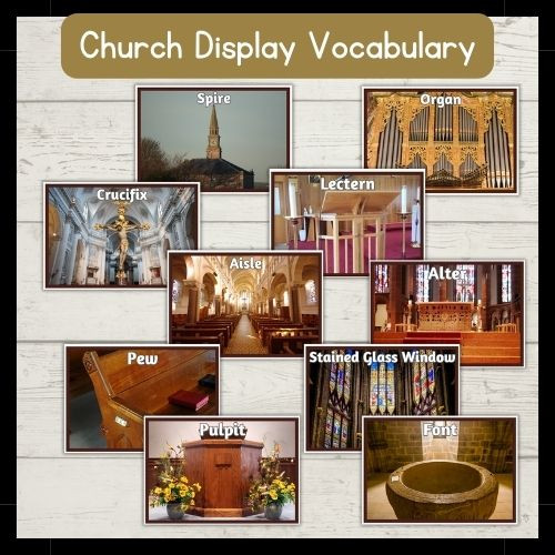 Church Display Images and Vocabulary | PrimaryResourceRack