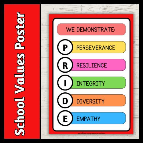 School Values Poster | PrimaryResourceRack