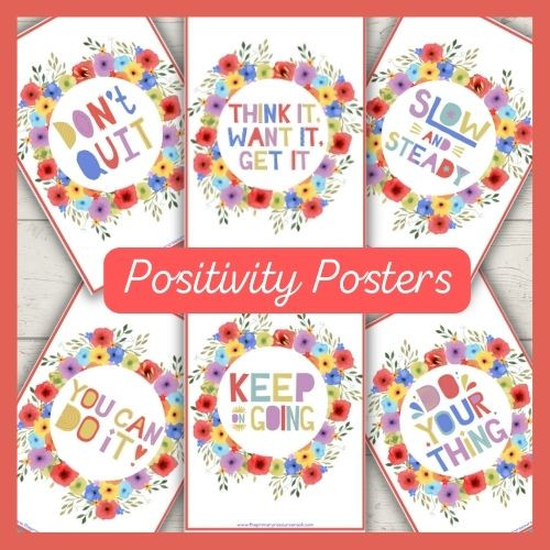 Positive Thinking Classroom Posters | PrimaryResourceRack