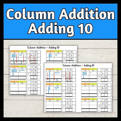 Column Addition Worksheets Level