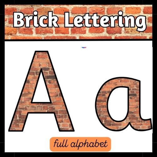 Brick Display Lettering | PrimaryResourceRack