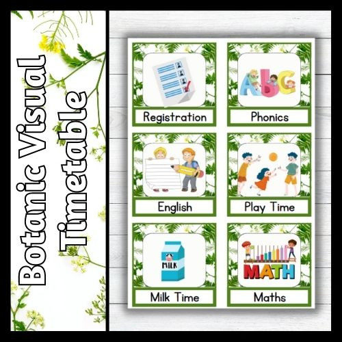Botanical Visual Timetable | PrimaryResourceRack