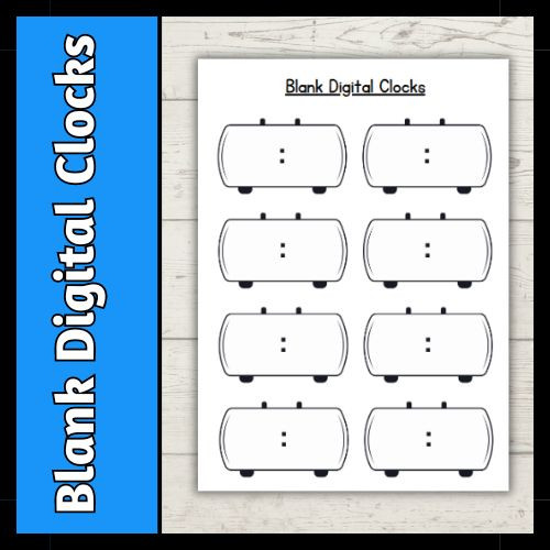 Blank Digital Clocks | PrimaryResourceRack