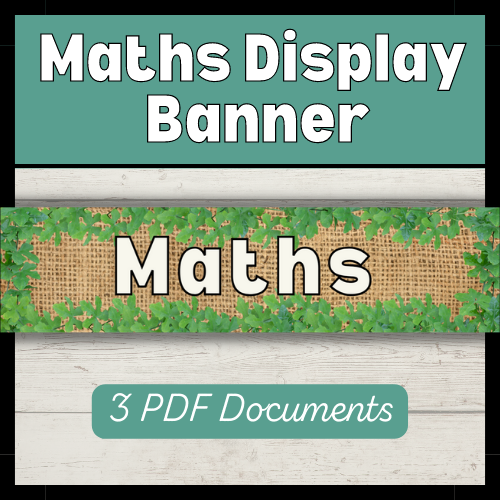 Hessian Maths Display Banner | PrimaryResourceRack
