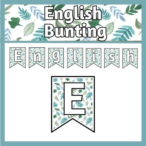English Botanic Display Bunting | PrimaryResourceRack