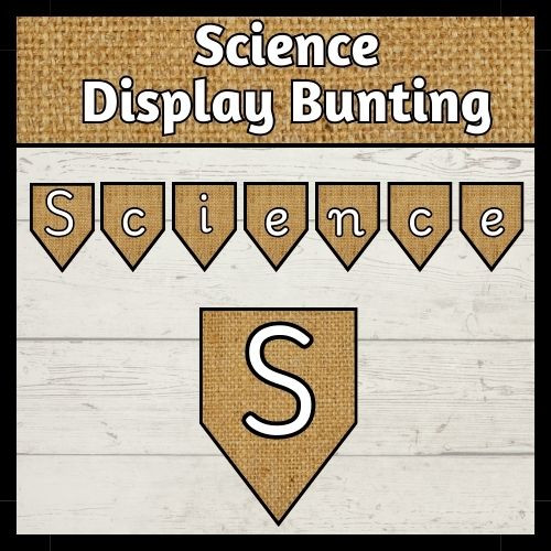 Hessian 'Science' Classroom Display Ivy Bunting | PrimaryResourceRack