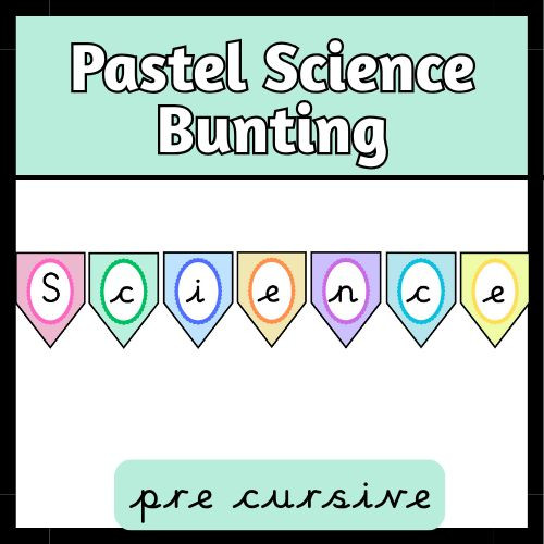 Pastel Science Display Bunting | PrimaryResourceRack