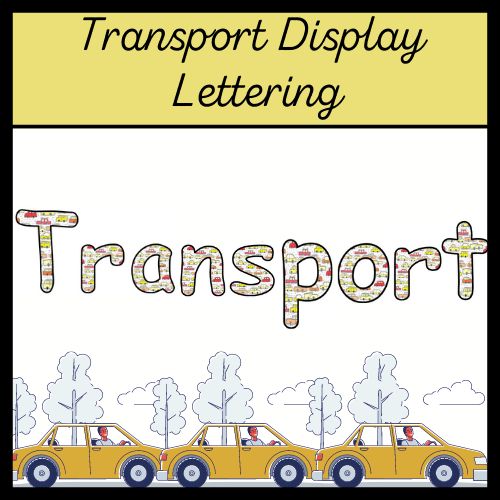 Transport Classroom Display Lettering | PrimaryResourceRack