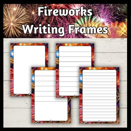 Fireworks Writing Frames | PrimaryResourceRack