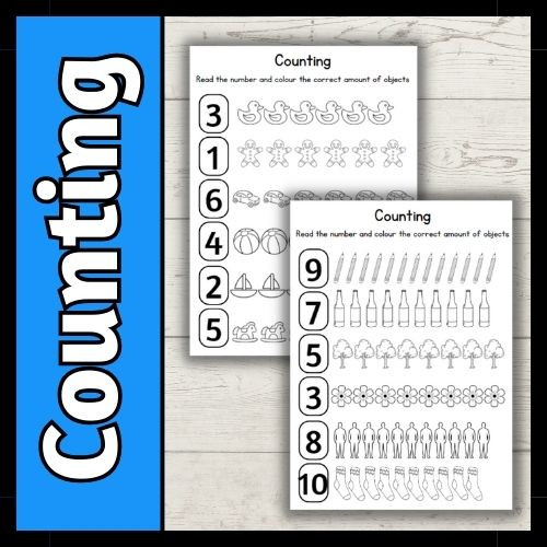 Counting Worksheets | PrimaryResourceRack