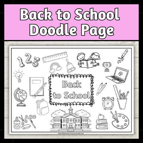Back to School Doodle Page | PrimaryResourceRack