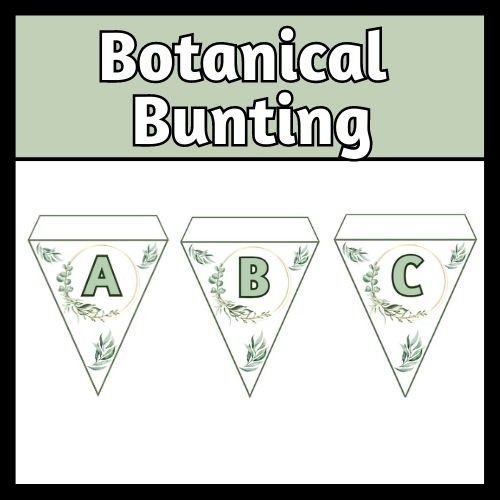 Uppercase Alphabet Botanical Display Bunting | PrimaryResourceRack
