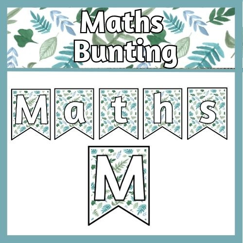 Maths Botanic Display Bunting | PrimaryResourceRack