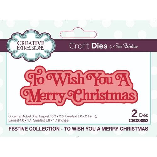 To Wish You A Merry Christmas Craft Die | My Site 1