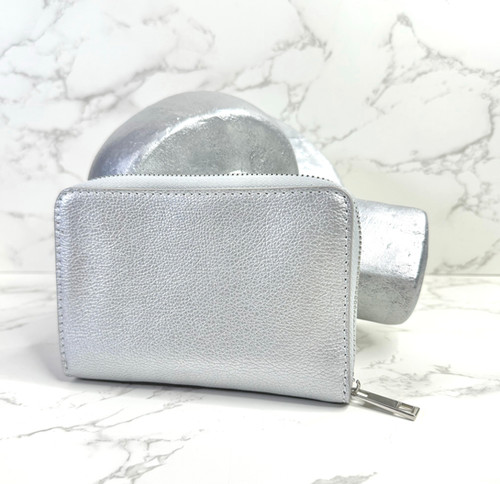 Mini Zippy Wallet - Platinum Pebble | Sew Krafty Sanaa