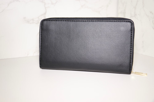 Zippy Wallet - Black/Rust Wallet | Sew Krafty Sanaa