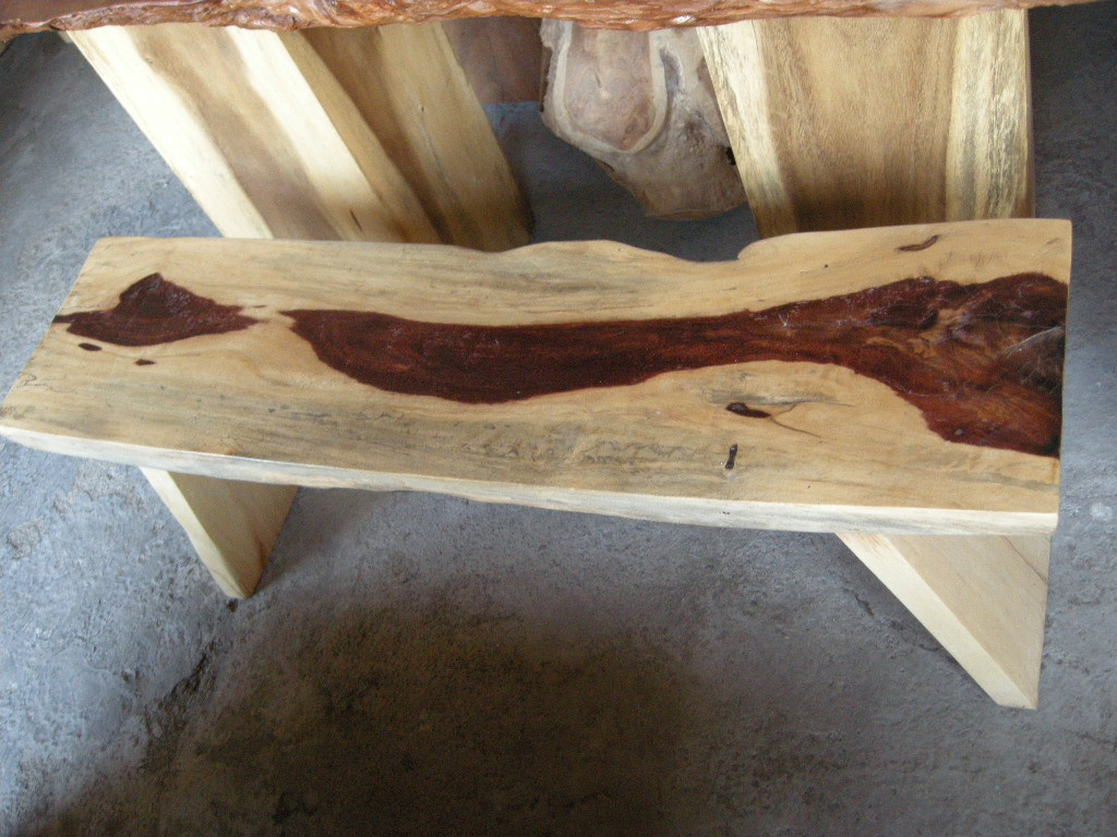 Tamarind Wood Slab Bench | IndoGemWood