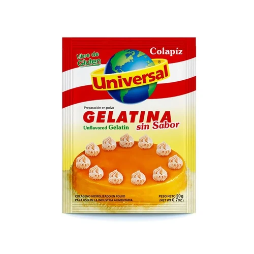 GELATINA SIN SABOR COLAPIZ UNIVERSAL - BOLSA X 20 GR | La Cajamarquina