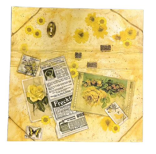 Yellow Flowers Paper Thinking of you | Fi’s Scrapbooking