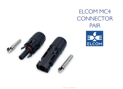 MC4 SOLAR CABLE CONNECTOR PAIR - UV Resistant (ELCOM) | HIVE SOLAR