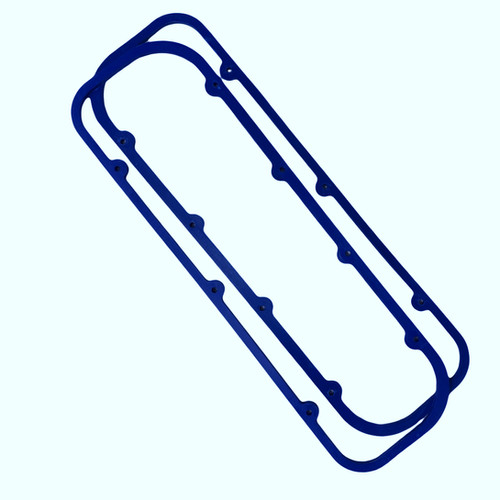 Blue Rubber Silicone BBC Valve Cover Gaskets w/ Steel Core | Axer ...