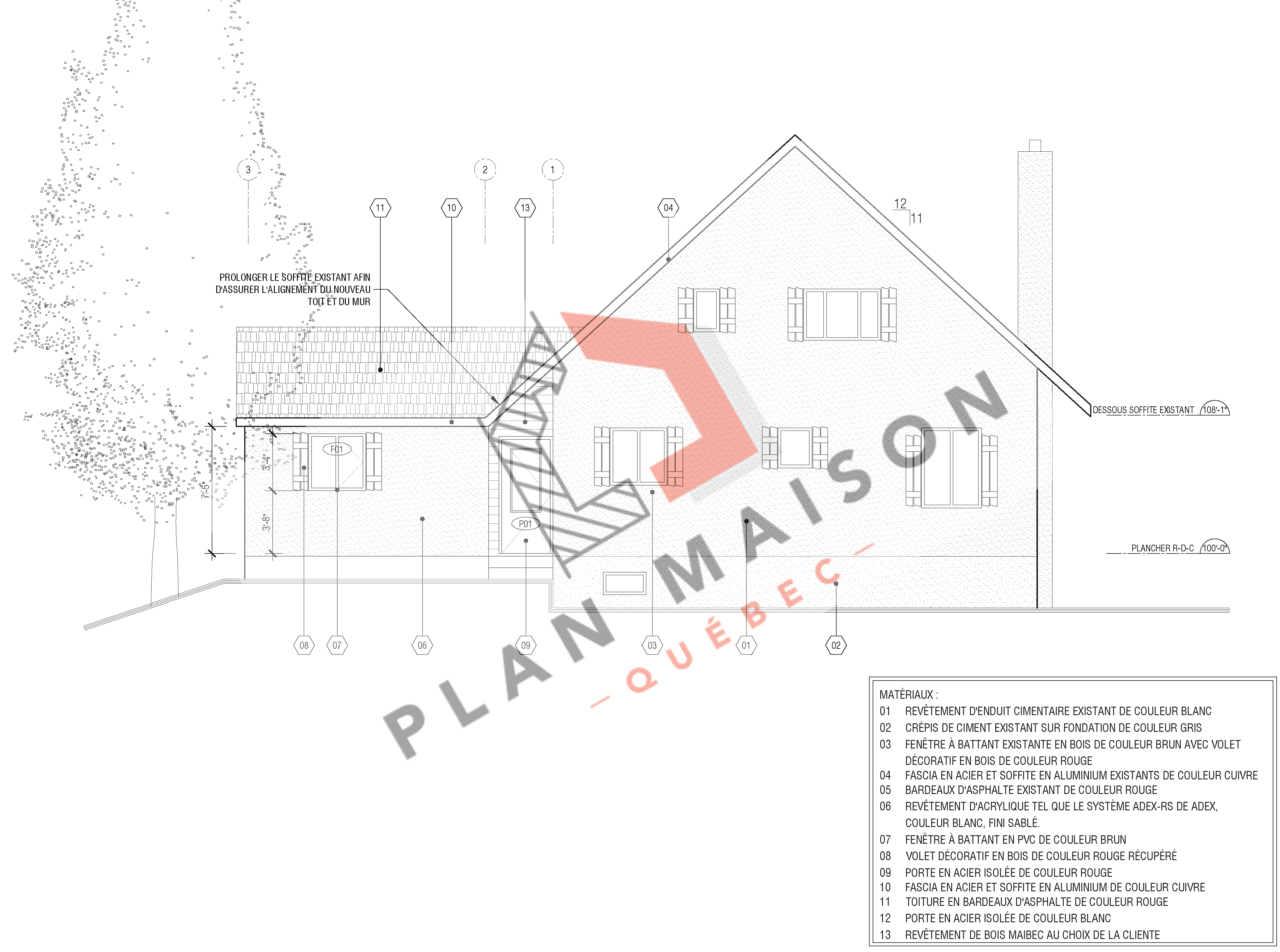 Architectural plan | Plan Maison Québec