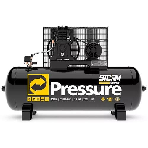 COMPRESSOR PRESSURE STORM 20P 200L 175PSI TRIF | Scariot Máquinas