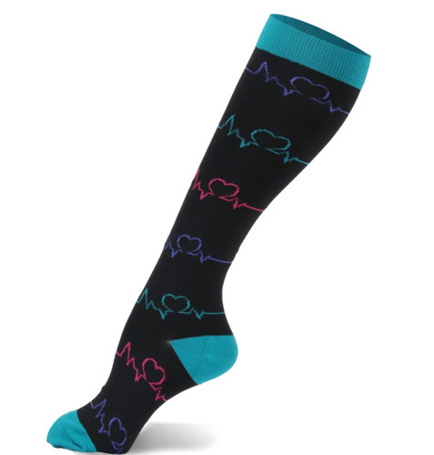 EKG Compression socks | Eluxescrubs