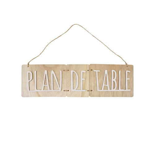 Pancarte Plan de Table en bois | Festi Déco Réunion