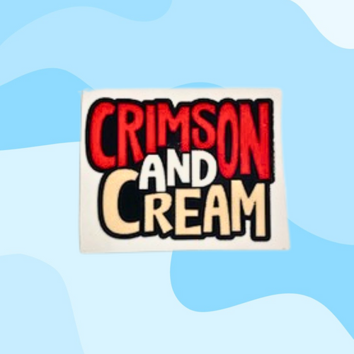 Crimson and Cream UV DTF sticker | Unequal Customs