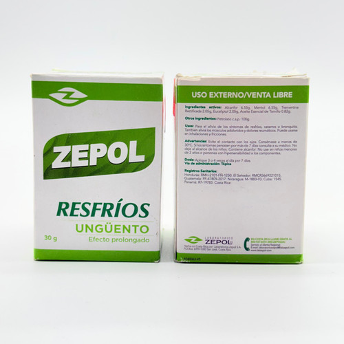 Zepol – Ungüento para Resfríos 30 g | El Rinconcito Salvad