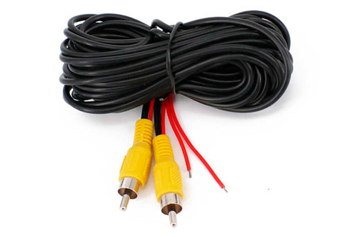 Male RCA reverse camera video extension cable (5m) | Motorquip