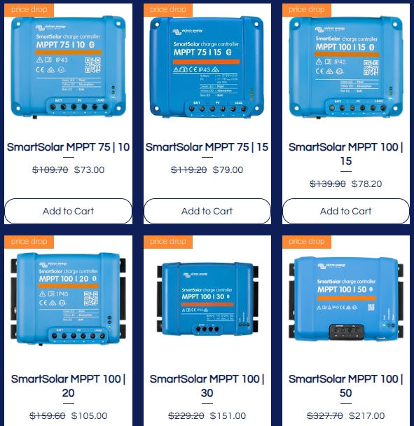 Victron MPPT price drop!