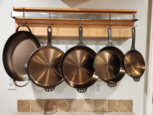 Cast Iron Skillet hanging rack | twinacresfarm