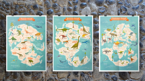 Prehistoric World Maps of the Triassic, Jurassic and Cretaceous Period ...