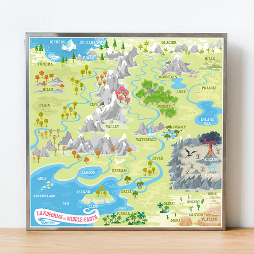 Middle-earth - Geographic Landform Map | qatlasmap.com