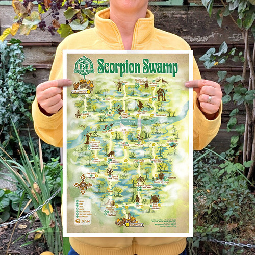 Fighting Fantasy - Scorpion Swamp Map | qatlasmap.com