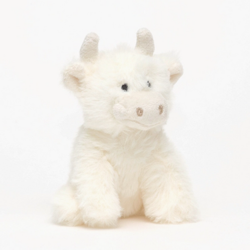 Stuffie: Mini White Highland Cow | Unity Farm Sanctuary
