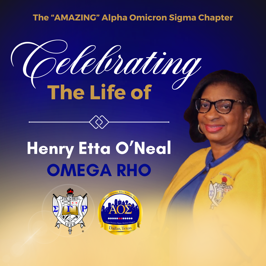 Celebrating the Life of Soror Henry Etta O'Neal