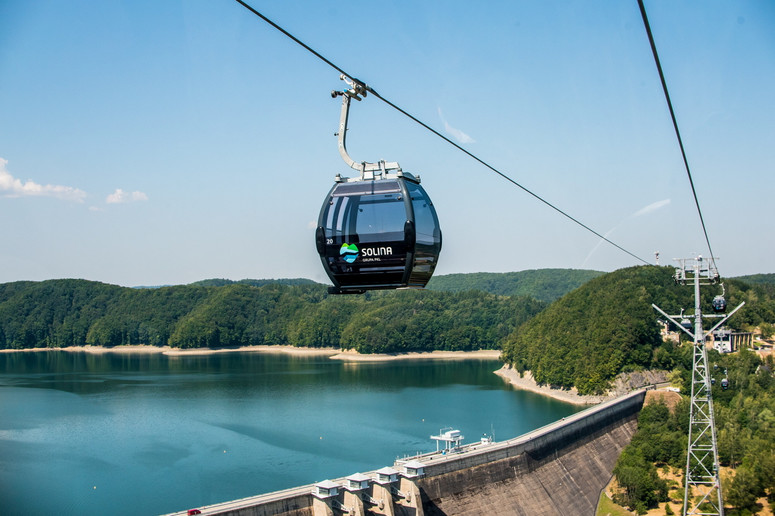 The scenic cable car welcomes tourists
