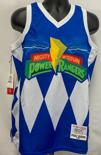 Blue Mighty Morphin Power Rangers Jersey #23 Headgear Classics ...