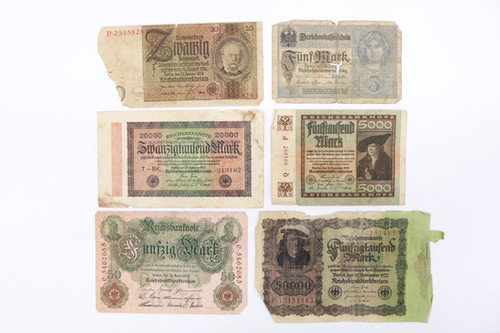 Lot of Original German Reichmarks, 1920s | Foxhole Militaria