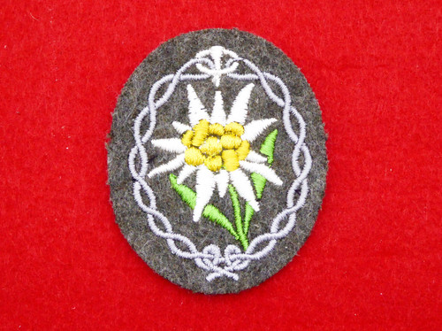 Original M40 German Gebirgsjager Edelweiss Patch, WWII | Foxhole Militaria